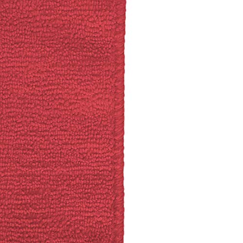 CleanAide Microfiber Cleaning Towels, Reusable Lint-Free and Absorbent Cloth for Kitchen and Car Use, 300GSM, 12 x 12 in. Red, 50-Pack