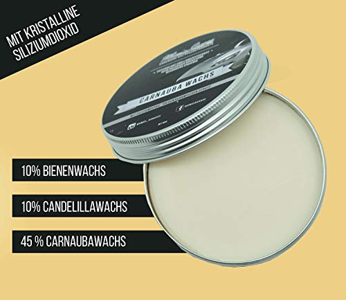 Momo's Garage® Carnauba Wax Varnish Quick Sealing Gloss Booster High Gloss Includes Pad + Microfibre Cloth Car Wax