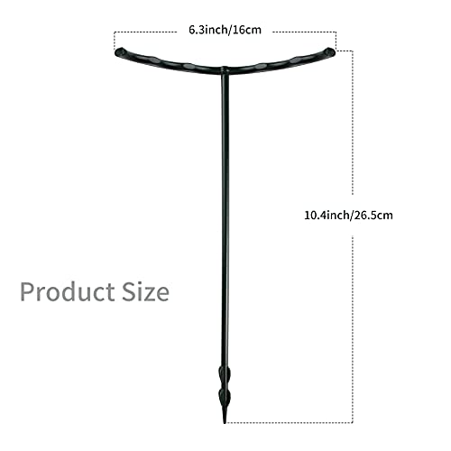 12 Pack Plant Support Plant Stakes with 24 Pcs Plant Clips, Half Round Plant Support Ring Plastic Plant Cage Holder Flower Pot Climbing Trellis for Small Plant Flower Vegetable,Indoor Plants