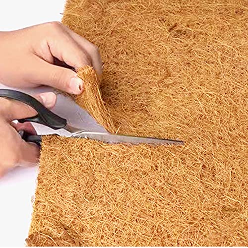 SUNYAY 15x80 inch Natural Coconut Coir Liner Sheets Coco Fiber Roll Coco Mat for Planter Flower Basket Liner Garden Decoration Animal Pet Pad