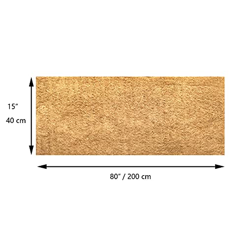 SUNYAY 15x80 inch Natural Coconut Coir Liner Sheets Coco Fiber Roll Coco Mat for Planter Flower Basket Liner Garden Decoration Animal Pet Pad