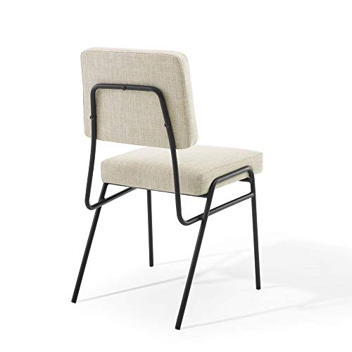 Ergode Craft Upholstered Fabric Dining Side Chair - Black Beige