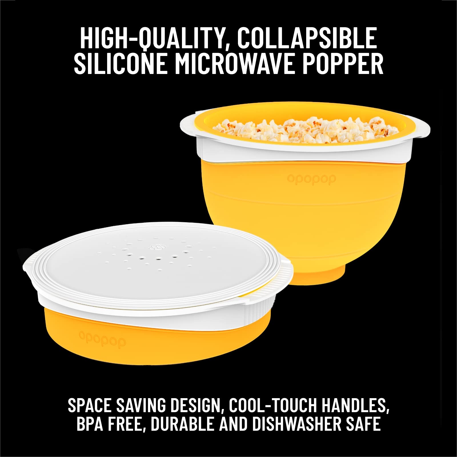 Opopop Microwave Popcorn - Variety 12-Pack Gourmet Popcorn Kit, Collapsible Silicone Popcorn Popper, Popcorn Maker, Gluten Free Snack-Sized Serving, BPA-Free and Dishwasher Safe