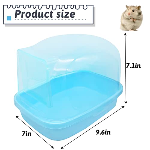 Hamiledyi Dwarf Chinchilla Sand Bath House,Syrian Hamster Sauna Room Plastic Small Animals Dust Bathroom Toilet for Hamster Gerbil Hedgehog Squirrel Totoro