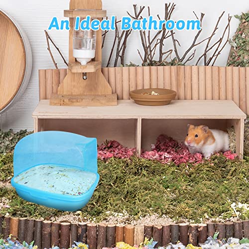 Hamiledyi Dwarf Chinchilla Sand Bath House,Syrian Hamster Sauna Room Plastic Small Animals Dust Bathroom Toilet for Hamster Gerbil Hedgehog Squirrel Totoro