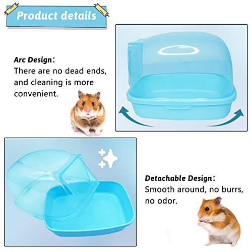 Hamiledyi Dwarf Chinchilla Sand Bath House,Syrian Hamster Sauna Room Plastic Small Animals Dust Bathroom Toilet for Hamster Gerbil Hedgehog Squirrel Totoro