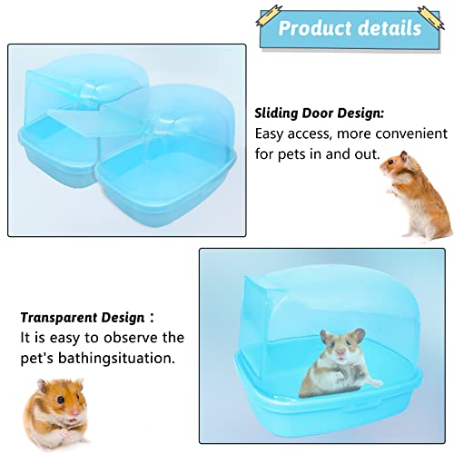 Hamiledyi Dwarf Chinchilla Sand Bath House,Syrian Hamster Sauna Room Plastic Small Animals Dust Bathroom Toilet for Hamster Gerbil Hedgehog Squirrel Totoro