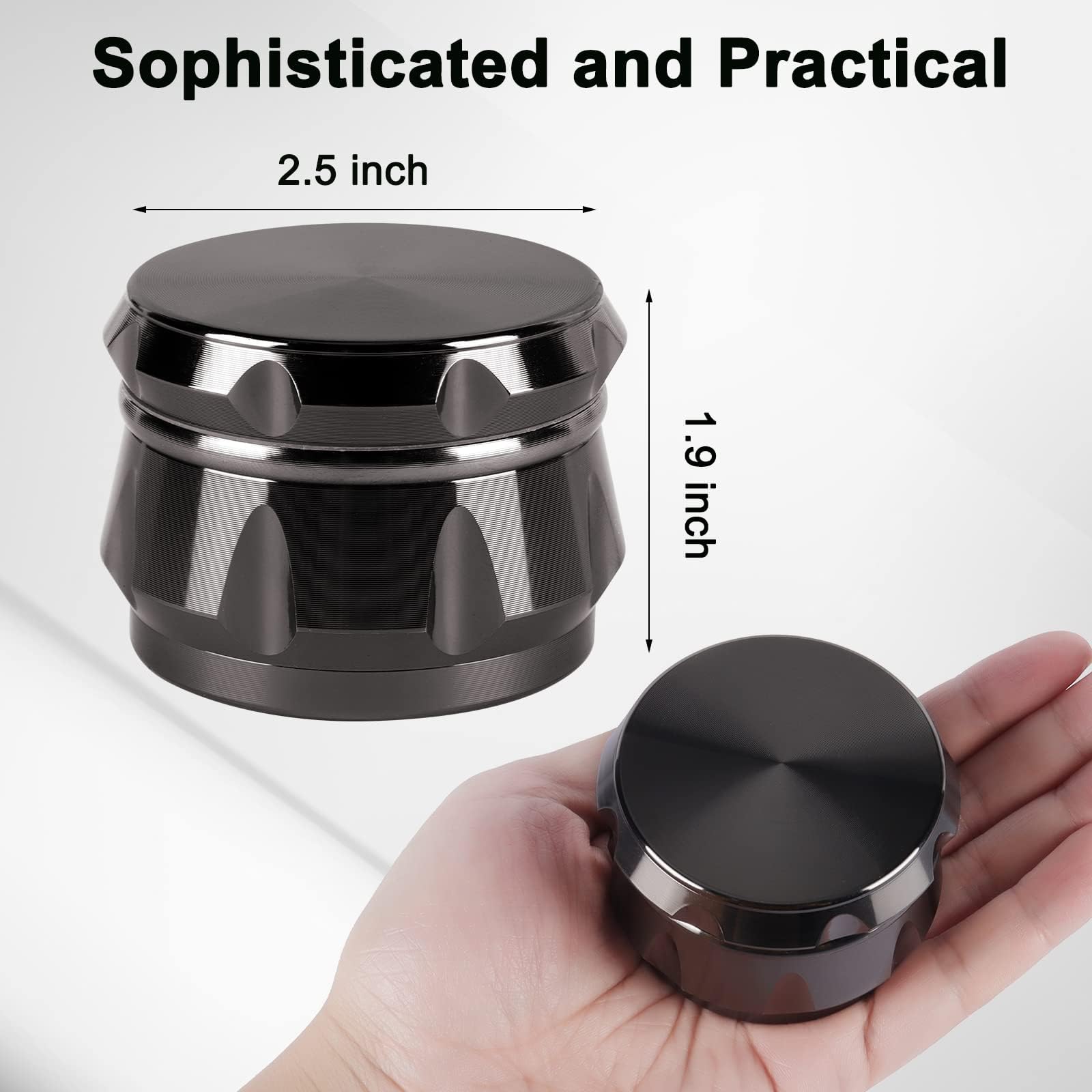 SZBOX Kitchen Grinder,Metal Grinder(2.5 inch,Rose Gold)