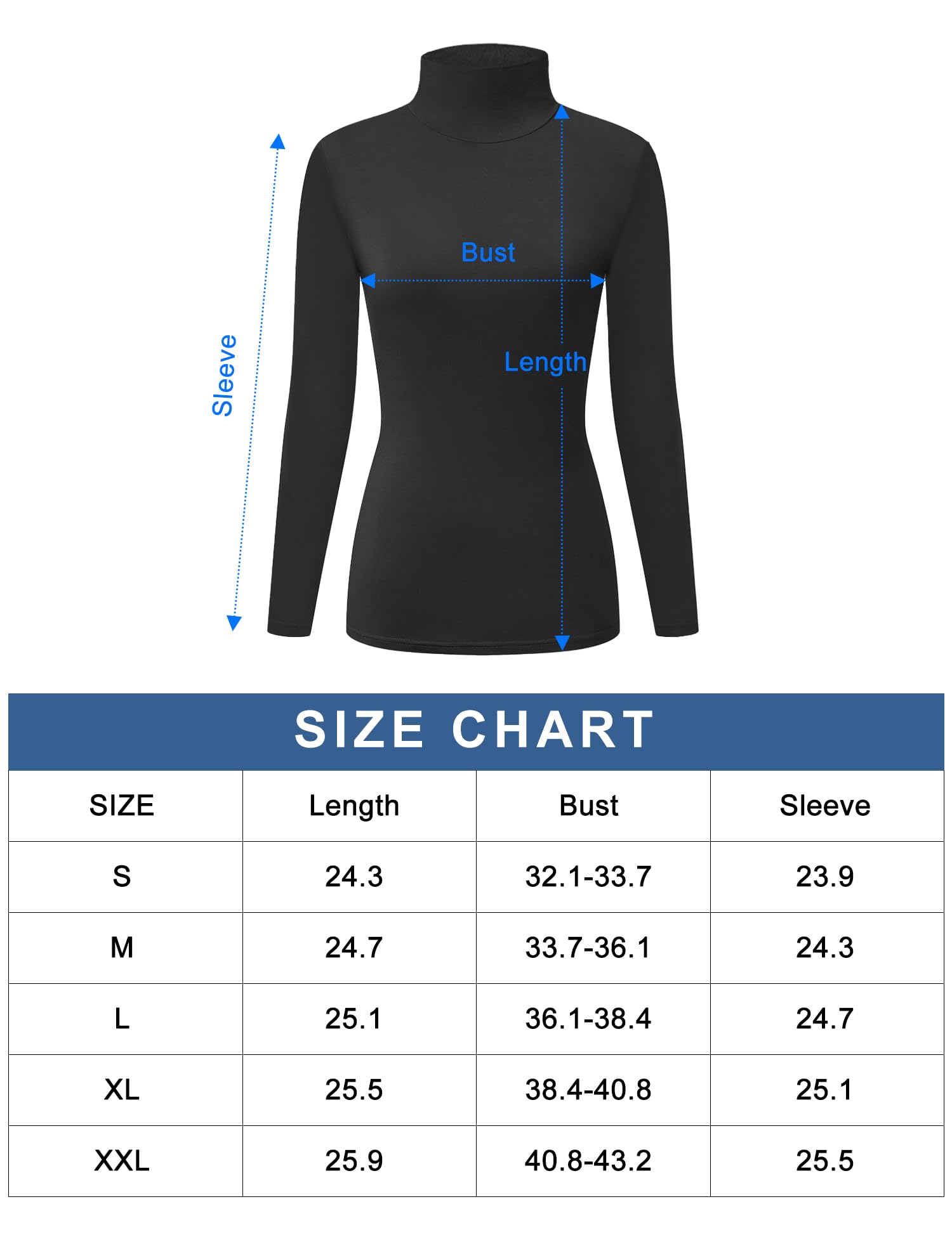 HOPLYNN 3 Pack Turtlenecks Women Long Sleeve Pullover Baselayer Undershirts Sweater Tops Mock Turtle Neck Shirts Black Red Grey Large