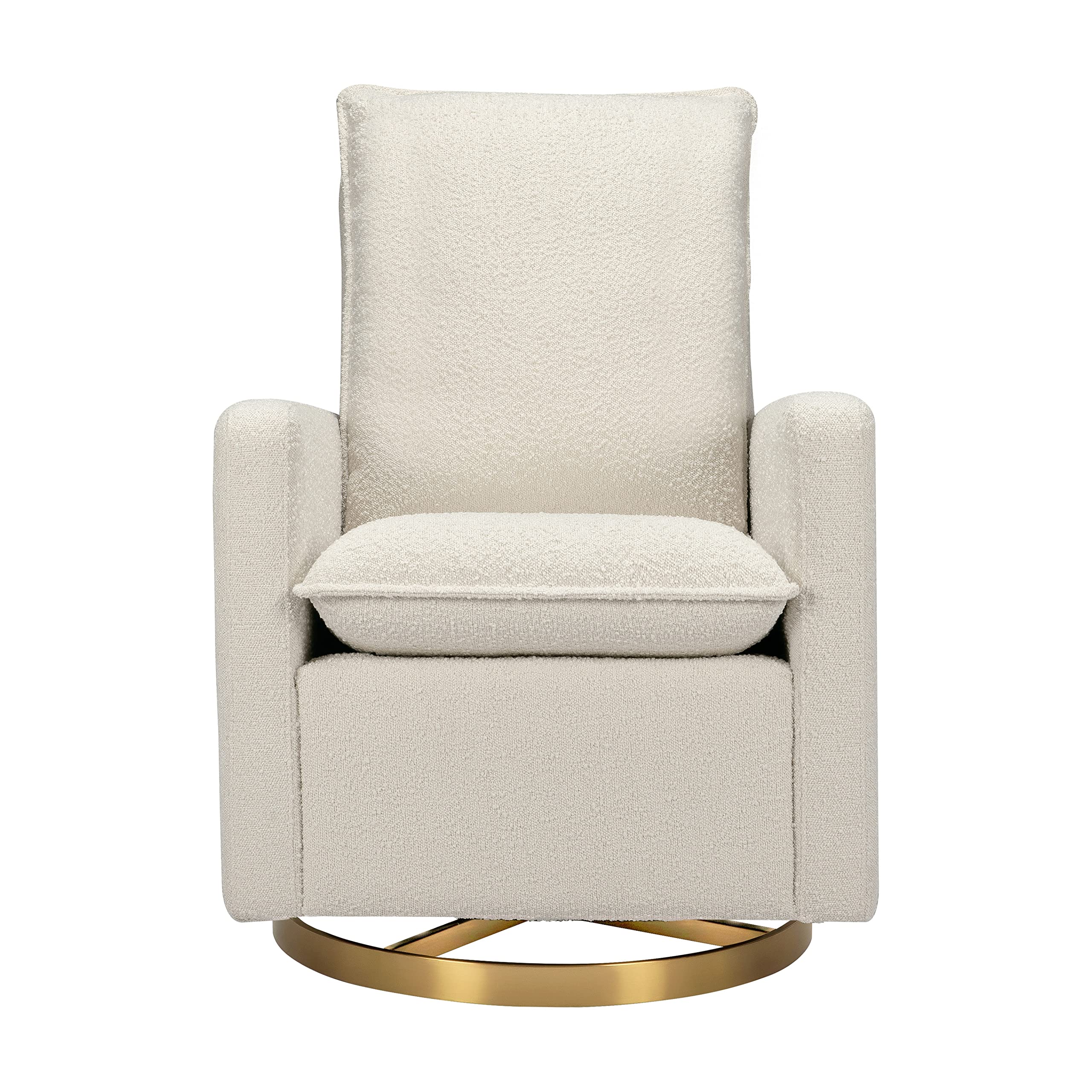 Babyletto Cali Pillowback Swivel Glide in Boucle, Greenguard Gold and CertiPUR-US Certified