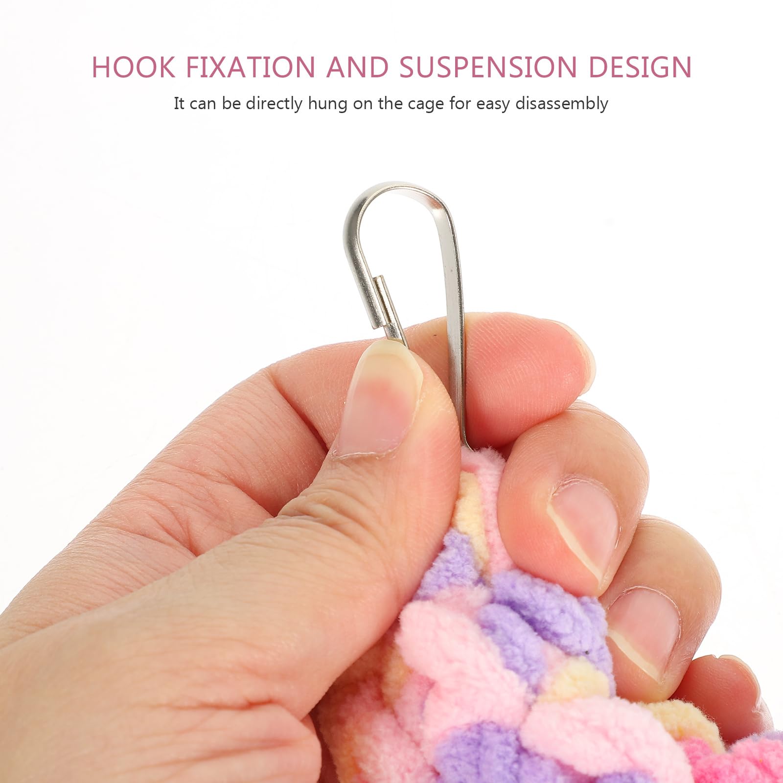 TEHAUX Sugar Glider Swing Toy Sugar Glider Climbing Rope Cotton Rope Guinea Pig Animal Hanging Cage Hamster Toy Parrot Climbing Rope Sugar Glider Cage Accessories for Small Animals (Colorful)