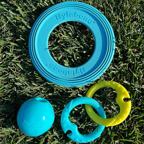 Nylabone Power Play Puppy Tug-a-Ball - Puppy Tug Toy - Interactive Puppy Enrichment Toys - Puppy Must Haves (1 Count)