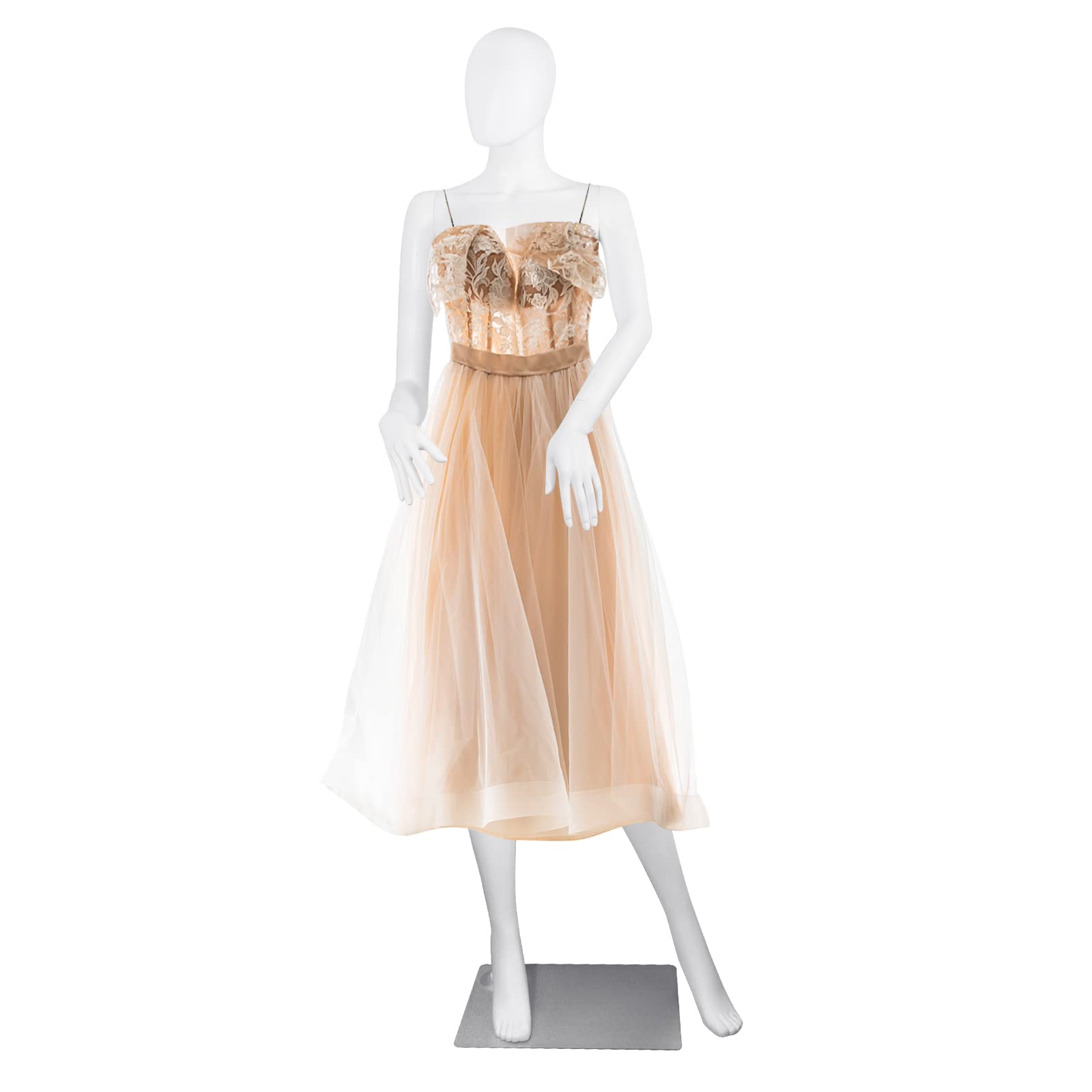 Female Mannequin Full Body Mannequin Torso Dress Form Sewing Dress Model 70 Inches Adjustable Dress Mannequin Clothing Form Plastic Detachable Mannequin Stand Realistic Display Mannequin (White)