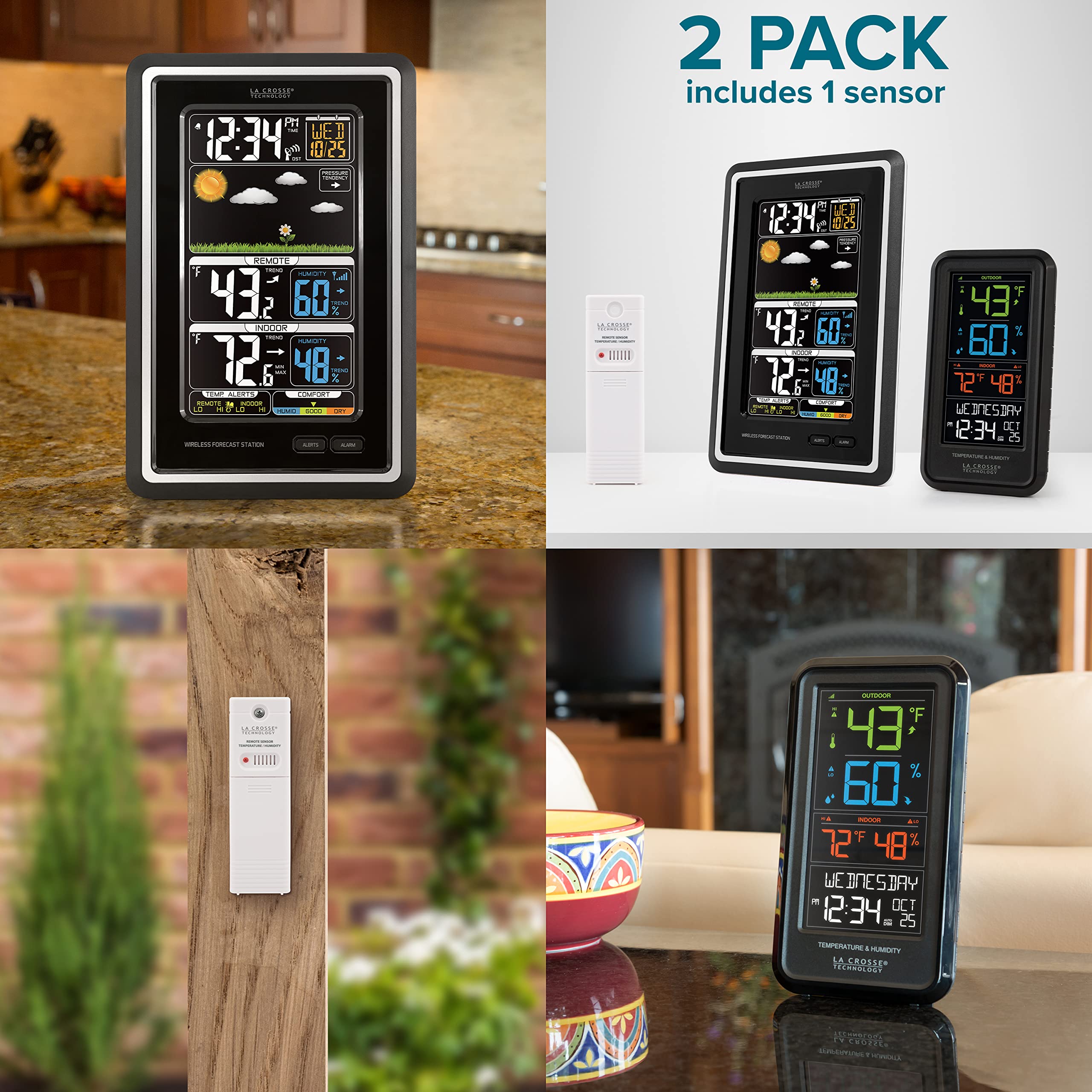 La Crosse Technology S88907, Plus S82967 Bundle Combination Pack, Onyx