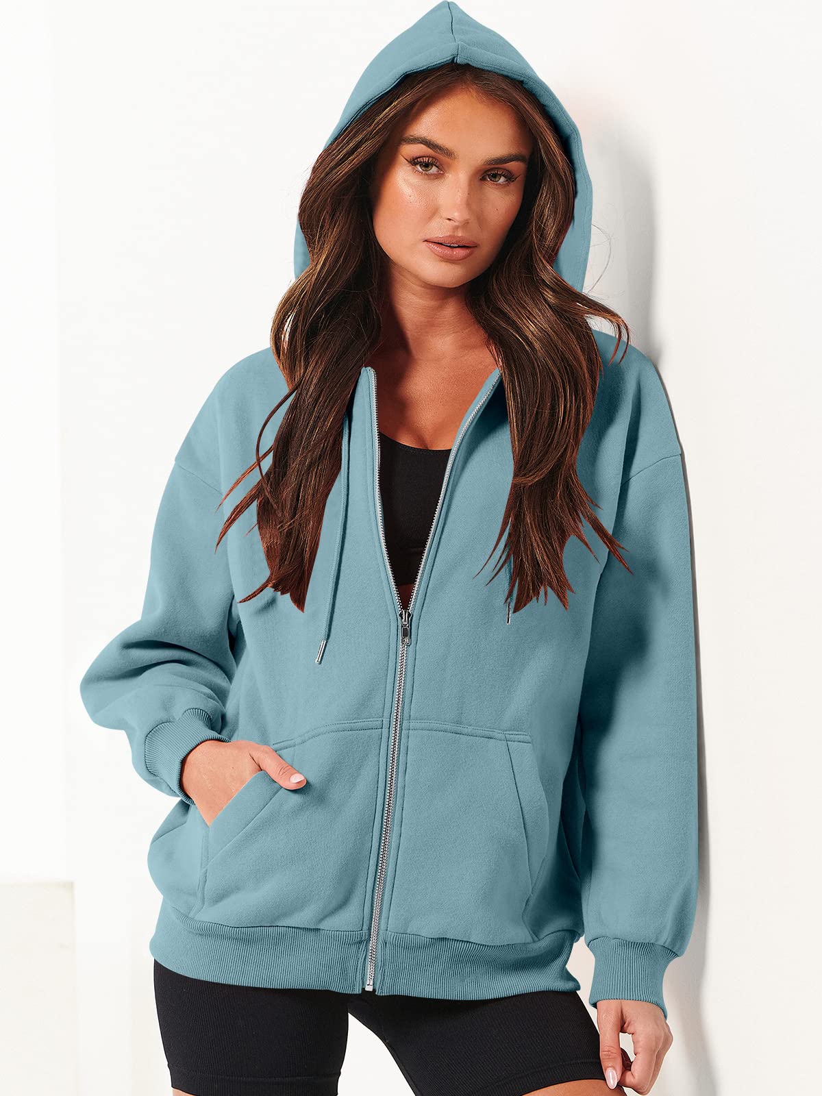 ANRABESS Womens Zip Up Hoodies Long Sleeve Oversized Sweatshirts Fleece Y2K Jacket Pockets 2025 Fall Outfits Fashion Clothes Lake Large
