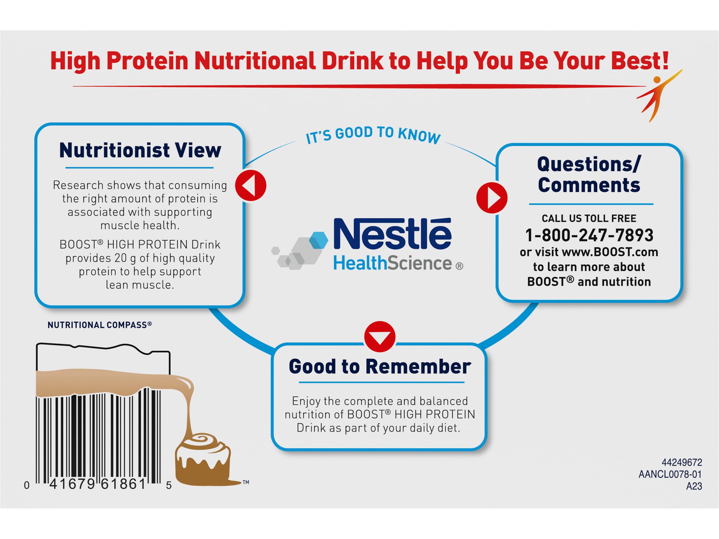 BOOST High Protein Nutritional Drink (Cinnabon, 6 count (Pack of 2))