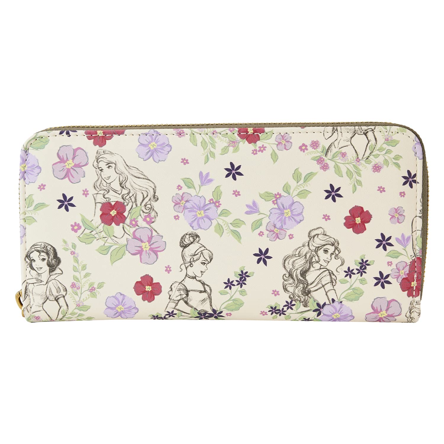 Loungefly Disney Princesses Sketch Floral All Over Print Faux Leather Wallet