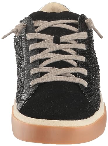 Dolce Vita Women's Zina Crystal Sneaker, Black Suede, 8