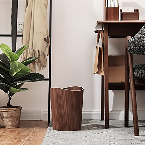 Jetamie Creative Storage Wooden Trash Can Home Bucket Garbage Bin Hotel Living Room Office Wastebasket Cans Nordic Recycling Bin ,Small Waste Basket for Home,Kitchen