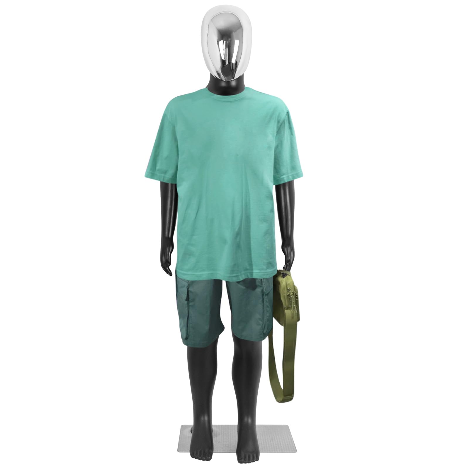 SHAREWIN Kids Mannequin Full Body 43.3 Inches, Black Children Dress Form Adjustable Mannequin Torso, Realistic Adjustable Detachable Manikin Body Display with Metal Base for Child