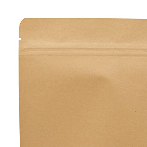 Kraft Stand Up Pouches, Clear Window Sealable Bags for Packaging (7x10 In, 120 Pack)