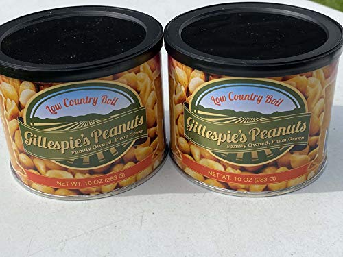 Low Country Boil 10oz cans Gillespie's Peanuts grown on our family farm! (1 Can)