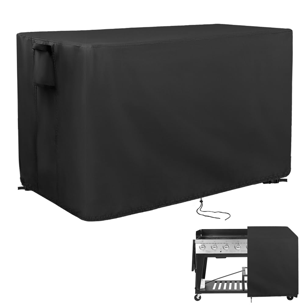 Guisong Flat Top Grill Cover Waterproof for Royal Gourmet 8-Burner Gas Grill with Side Tables Down, Weatherproof Cover for Protecting BBQ Grill/Propane Griddle/Outdoor Grill