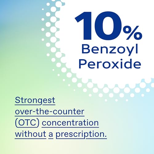 Differin Acne Face Wash with 10% Benzoyl Peroxide, Maximum Strength OTC Acne Foaming Cleanser, Fast Acting Acne Treatment for Face and Body, 5 oz.