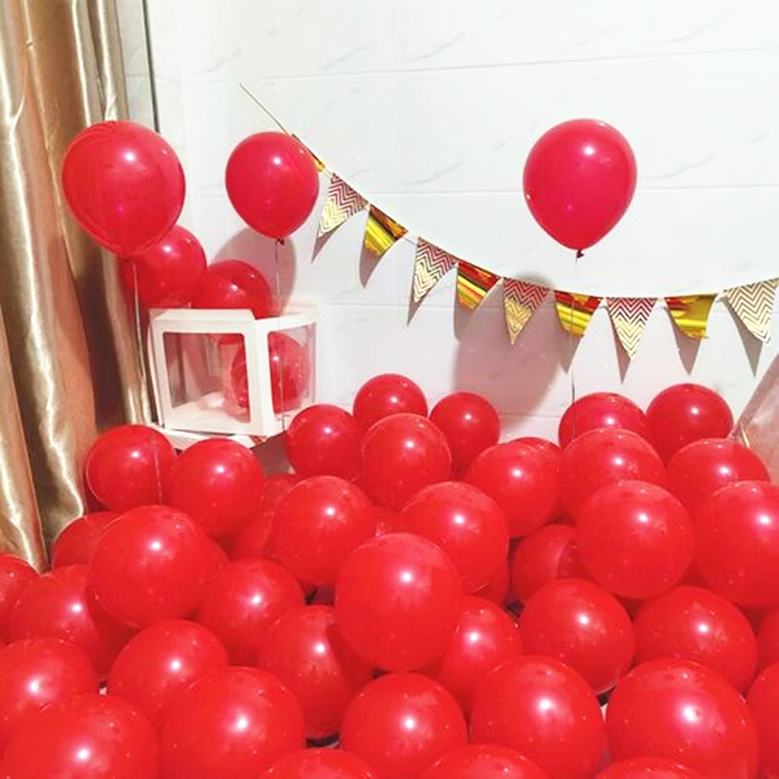 5 inch Red Party Balloons, 100 pcs Mini Red Latex Balloons for Birthday Wedding Baby Shower Decorations(Red)