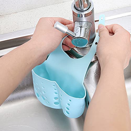 Ochine Kitchen Sink Hanging Storage Basket Sink Sponge Holder Hanging Kitchen Sink Caddy Sponge Holder Sink Soap Box Organizer Shelf Hanging Kitchen Sink Organizer Rack Kitchen Storage Accessories