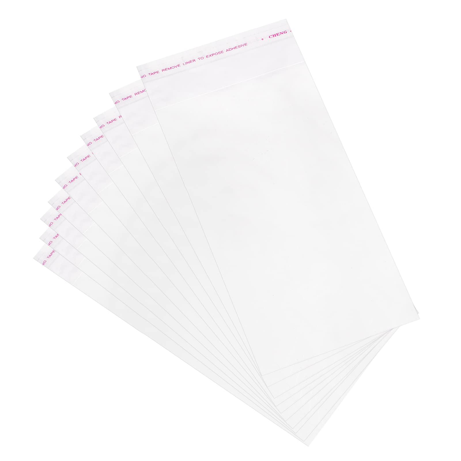 uxcell 100Pcs Clear Cello Bags, 6" x 12" Plastic Self Sealing OPP Cello Treat Bags Cello Poly Bags for Packing Cookies Candy Jewelry Gifts, Clear