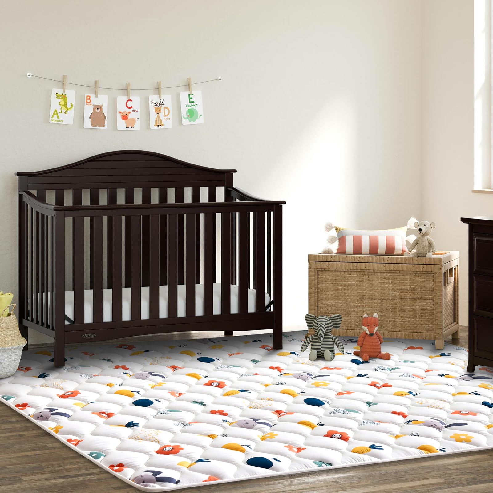 Odorless Premium Foam Baby Play Mat 71" X 59", Extra Large Activity Playmats for Babies,Toddlers, Infants, Soft Thicker Baby Mat for Floor, Play & Tummy Time, Machine Washable for Easy Care