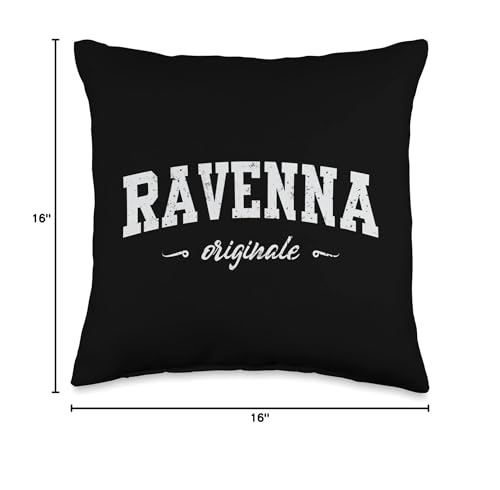 Ravenna Italy Athletic Sport Fan Gear Ravenna Italy Sport Souvenir Throw Pillow, 16x16, Multicolor
