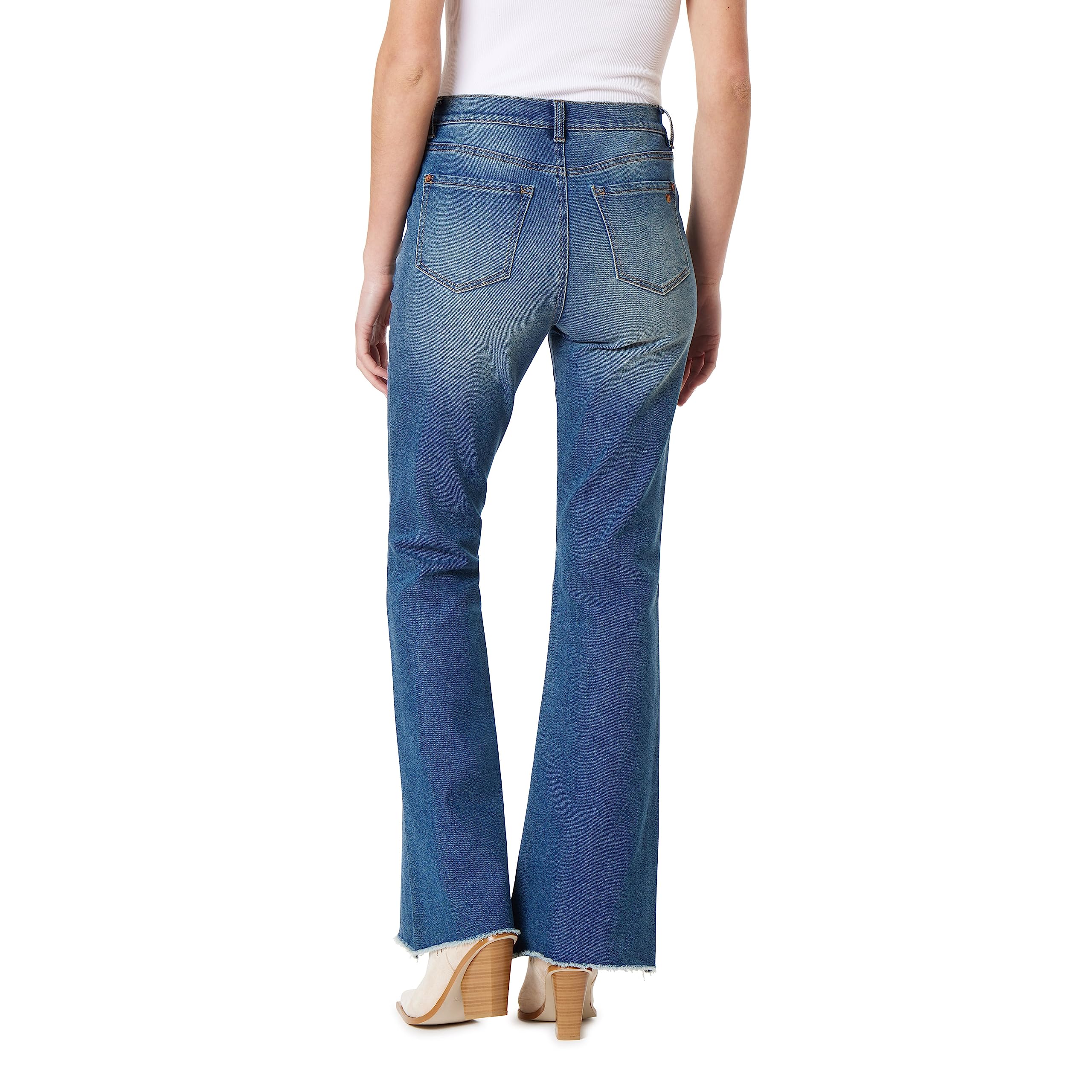 WallFlower Women's Fearless Curvy Super Flare High Rise Insta Vintage Juniors Jeans, Relle, 13