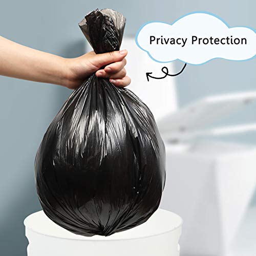 Toplive Small Trash Bags, 100 Count 4 Gallon Garbage Bags [Extra Thick][Leak Proof] Trash Bags Wastebasket Bin Liners for Home Bathroom Bedroom Office Trash Can Black (2 Rolls)