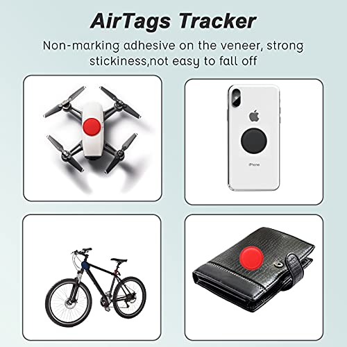 LiZHi Case for Apple Airtag Holder Airtag Case Cover Airtag Sticker Stick on Adhesive Mount Silicone for Tv Remote Car AirTag Phone Case 2 Pack,Black
