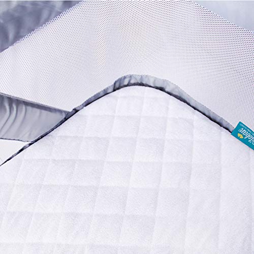 Waterproof Bassinet Mattress Pad Cover, Fits 20.5" x 35" Dream On Me Traveler/Seashell, AMKE 3 in 1, Besrey, TCBunny, Baby Joy, Bellababy Bedside Sleeper, 2 Pack, Ultra Soft Bamboo Terry Surface