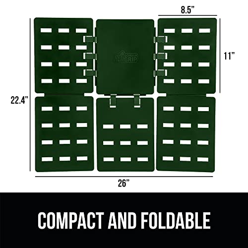 Gorilla Grip Shirt Folding Board, Easy Fast T-Shirt and Clothes Folder, Adult Clothing, Durable Plastic Organizer, Compact for Travel, Laundry Boards, Tshirt Flipfold Tool, Hunter Green