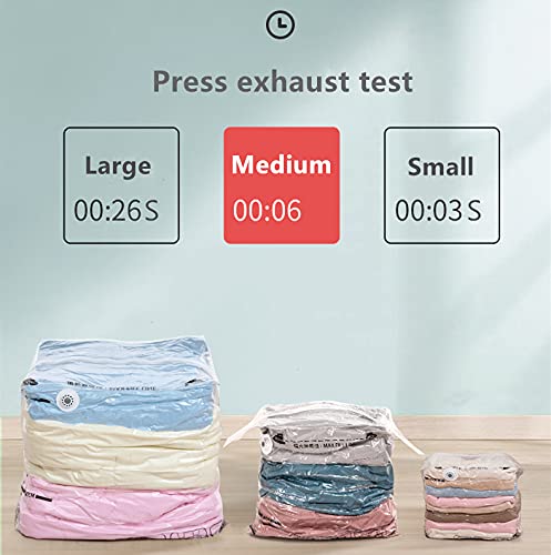 Revolutionary Plastic Space Saver Vacuum Storage Bag for Clothes,No Need Pump Vacuum Seal Bags for Clothing,Reusable Compression Vaccummpacking Bags for Storage,Small,4PCS, 27.5”×19.7”