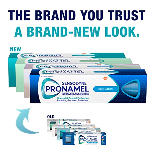 Sensodyne Pronamel Fresh Breath Enamel Toothpaste for Sensitive Teeth and Cavity Protection, Sensitivity Protection and Cavity Protection, Fresh Wave - 4 Ounces x 4