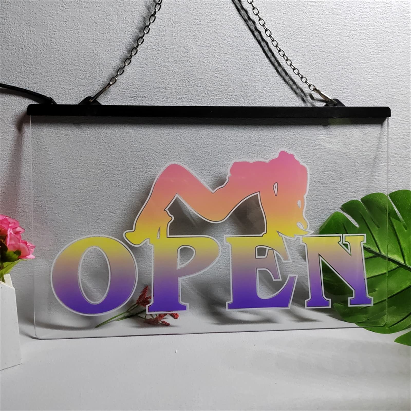 ANAOZI Open Neon Sign Open Cocktails Neon Light Open Bar LED Neon Sign Multicolour Luminous Sign Neon Light Emitting Effect Bar Cafe Shop Open Illuminated Sign with Dimmable Switch,H15.7x11.8in