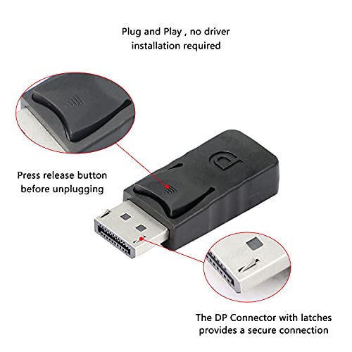 XMSJSIY DP Dummy Plug,DisplayPort Emulator Headless Ghost Display 4K for PC 3840x2160@60hz -1pcs
