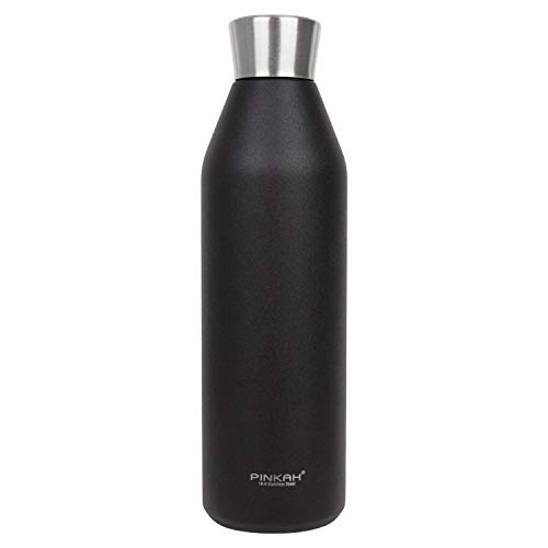 PINKAH 20oz Insulated Stainless Steel Water Bottle, Reusable Water Bottles, Double Walled Cola Shaped Water Bottle for Sport Travel
