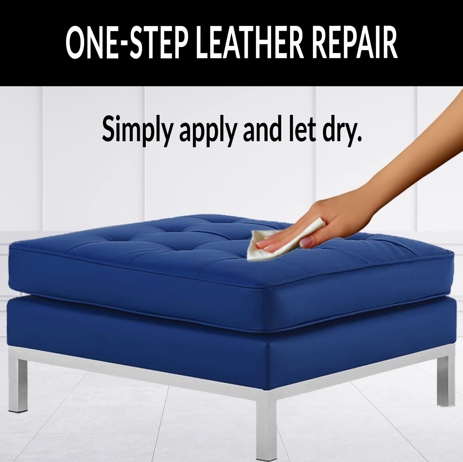MALVIANI Leather Repair Color Restorer - Dark Gray - Repair Couch, Car Seat, Furniture, Sofa & Purse - 1 oz.