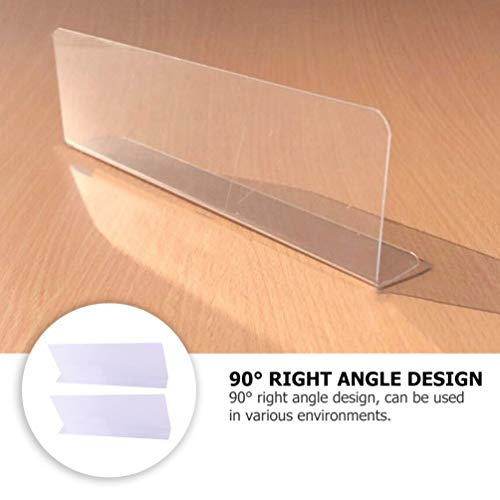 Baluue Acrylic Shelves 10pcs Goods Shelf Dividers Clapboards Acrylic Clear Closet Separators Organizer for Home Wardrobe Cabinet Pantry Store Showroom Office Shelving Divider Clear Shelf Divider