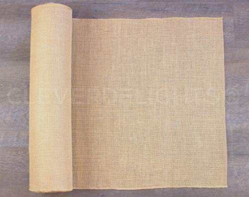 CleverDelights 24" Premium Burlap Roll - 25 Yards - Finished Edges - Tight Weave Natural Jute Burlap Fabric