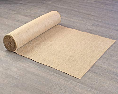 CleverDelights 24" Premium Burlap Roll - 25 Yards - Finished Edges - Tight Weave Natural Jute Burlap Fabric