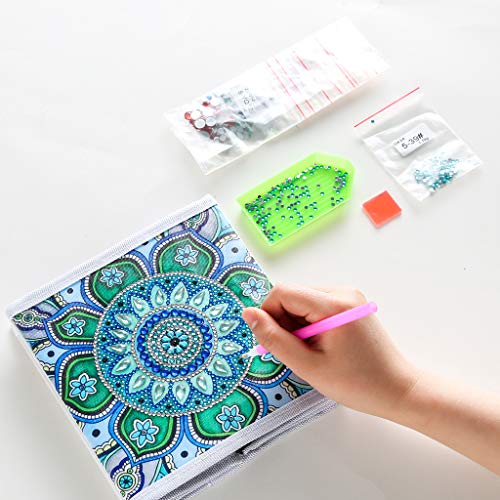 JGA JOGGING ARM Storage Cubes Baskets DIY Diamond Painting Kits Folding Container Storage with Mandala Flowers Art Craft Diamond Embroidery Paintings Great for Home Drawer Organizers and Storage