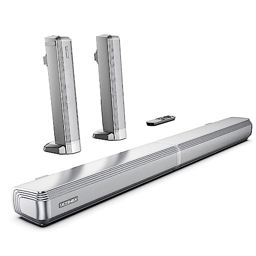 ULTIMEA 2.2ch Sound Bars for TV, 2 in 1 Separable Speakers Design Soundbar for TV, Built-in 4 Speaker, Bluetooth 5.0 TV Sound Bar, ARC/Optical/Aux Home Theater Speakers, Wall Mount