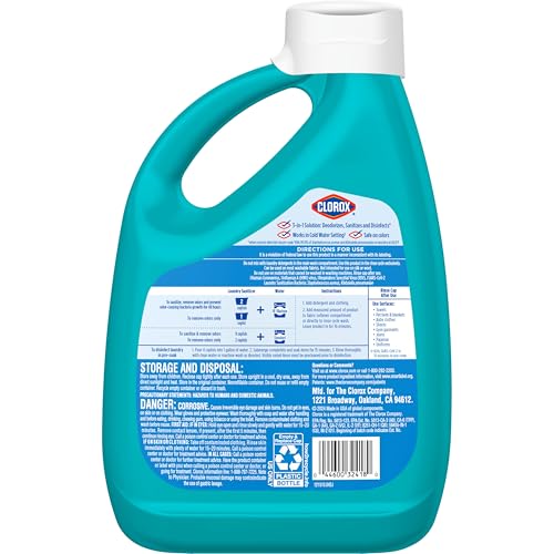 Clorox Laundry Sanitizer, Kills 99.9% of Odor-Causing Bacteria on Laundry, 80 Fl Oz, Pack of 2